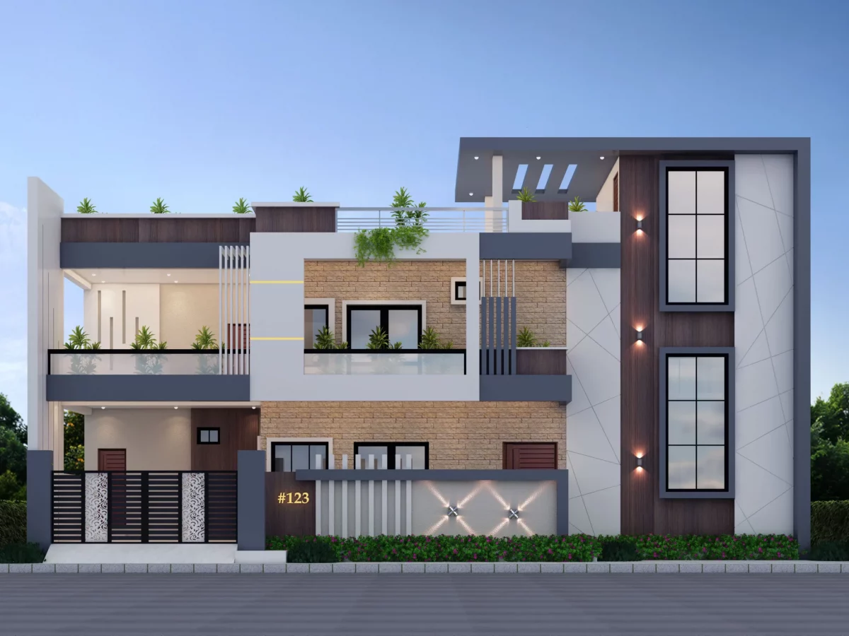 Modern House Plans 3d Power 53x48 House Plan, 2544 SqFt | 5 BHK House