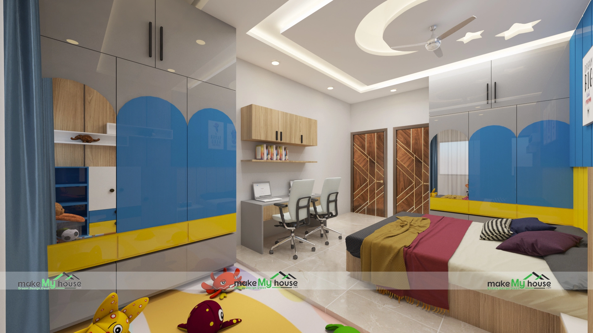 Achieve the perfect interior for your kids bedroom design.